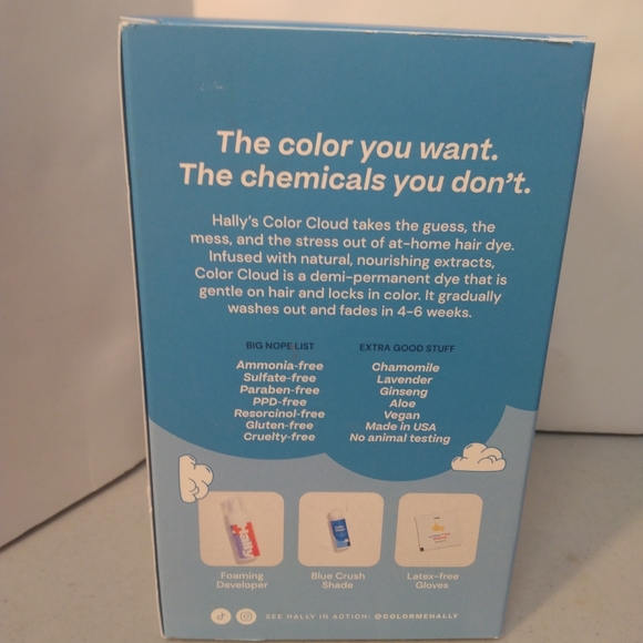 halley | Hair | Hally Color Cloud Demi Permanent Foaming Hair Dye Blue ...